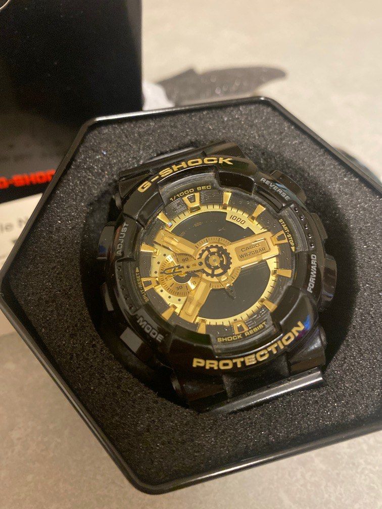 Casio G-shock 5146 watch black gold 黑金 手錶, 名牌, 手錶 - Carousell