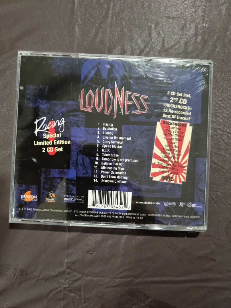 CD Loudness Racing/Rockshocks 2CD (Torn Booklet), Hobbies & Toys, Music ...