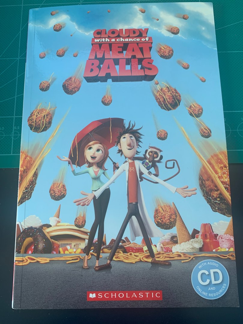 Cloudy with a chance of meatballs + CD, 興趣及遊戲, 書本 & 文具, 小朋友書 - Carousell