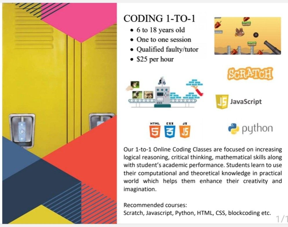 Coding for Kids (One to One sessions), Learning & Enrichment ...