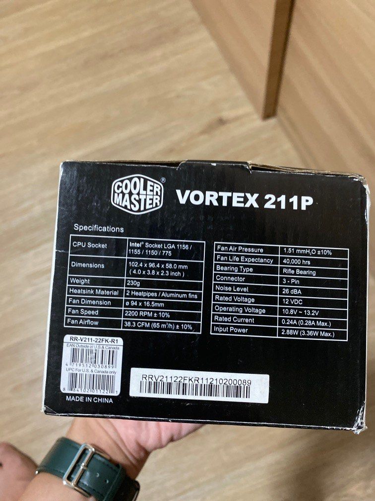 Cooler Master Vortex 211P, Computers & Tech, Parts & Accessories, Computer Parts on Carousell