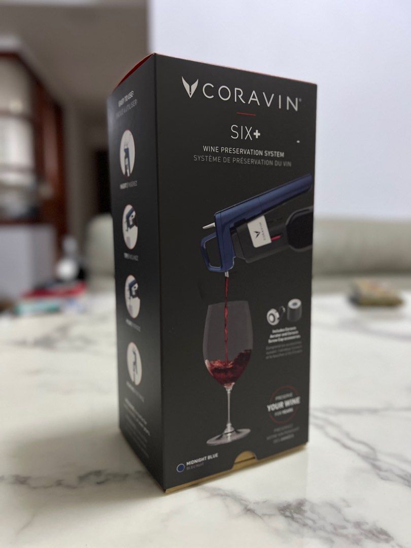Coravin Six+ timeless Blue, Furniture & Home Living, Kitchenware ...
