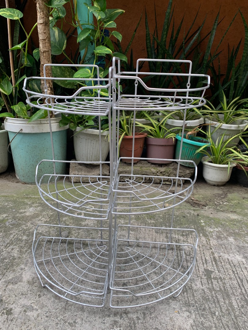 Corner Triangle Space Saver 3 Layer/Tier Rack 1pc, Furniture & Home ...