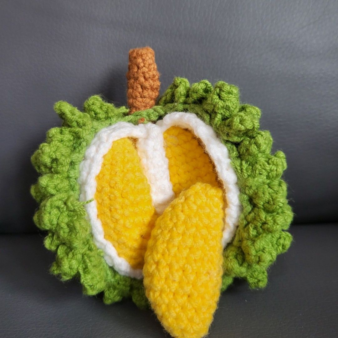 Crochet Durian, Hobbies & Toys, Stationery & Craft, Handmade Craft on ...