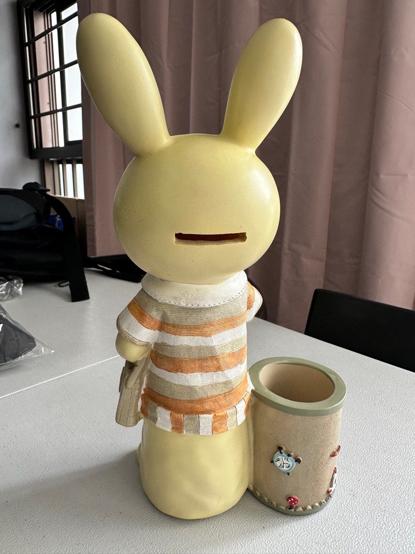 Cute ceramic rabbit coin bank, Hobbies & Toys, Toys & Games on Carousell