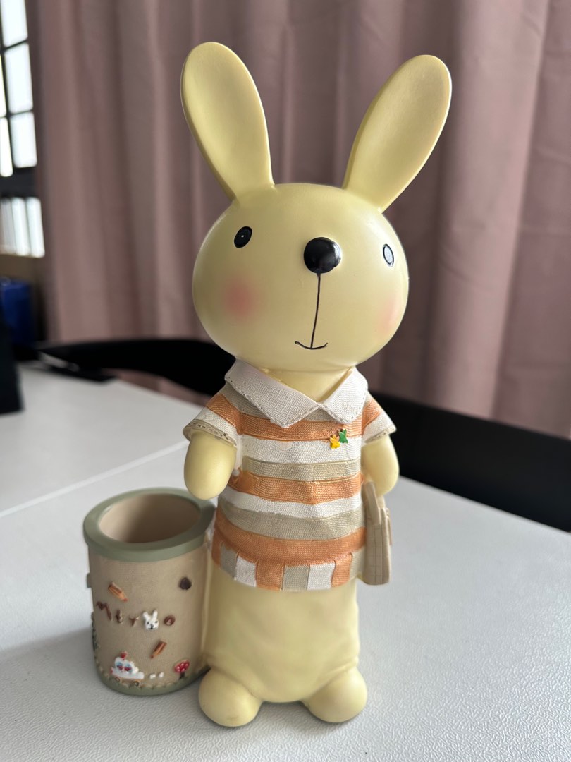 Cute ceramic rabbit coin bank, Hobbies & Toys, Toys & Games on Carousell