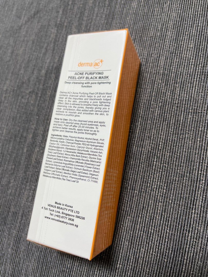 Derma AC acne purifying peel-off black mask, Beauty & Personal Care ...