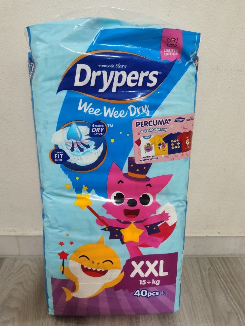 Drypers Wee Wee Dry size XXL [Pinkfong limited edition], Babies & Kids ...