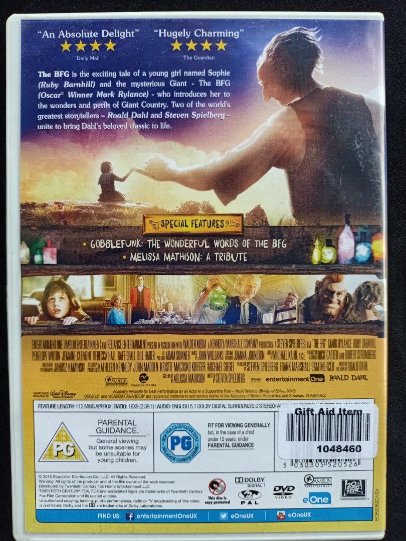 DVD The BFG, Hobbies & Toys, Music & Media, CDs & DVDs on Carousell