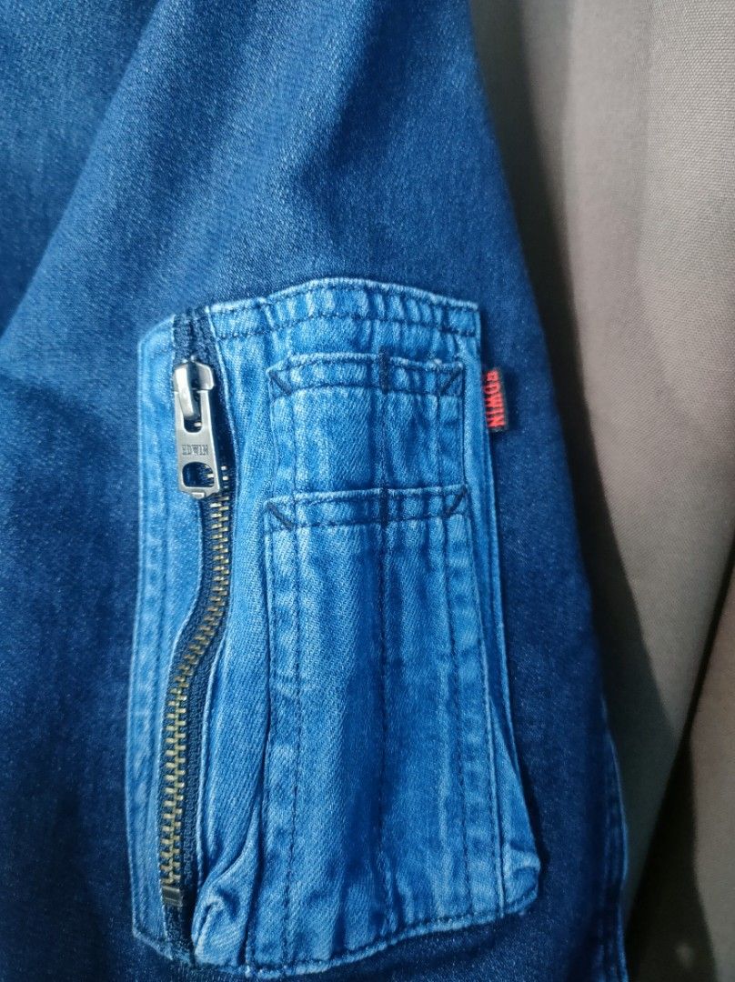 EDWIN DENIM MA-1 FLIGHT JACKET, Men's Fashion, Coats, Jackets and ...