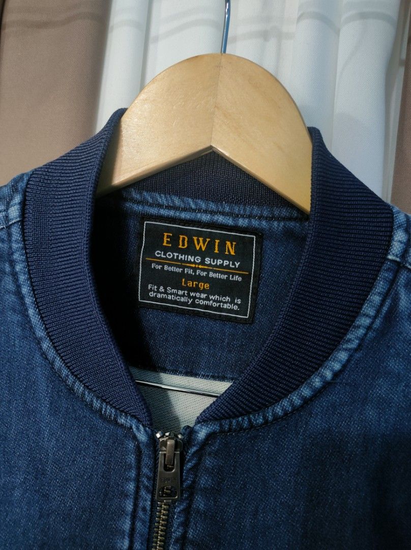 EDWIN DENIM MA-1 FLIGHT JACKET, Men's Fashion, Coats, Jackets and ...