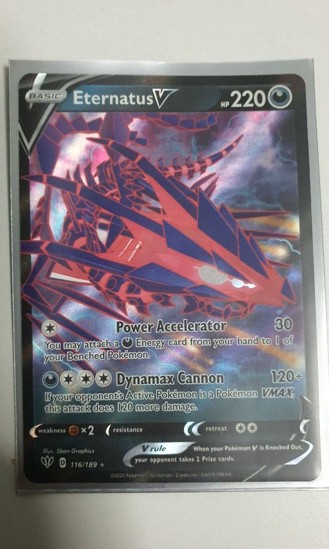 Pokemon Darkness Abalze- Eternatus V, Hobbies & Toys, Toys & Games on ...