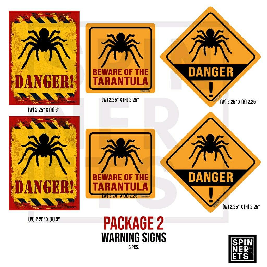 Exotic Pet Warning Signs Sticker Label (Waterproof), Pet Supplies ...