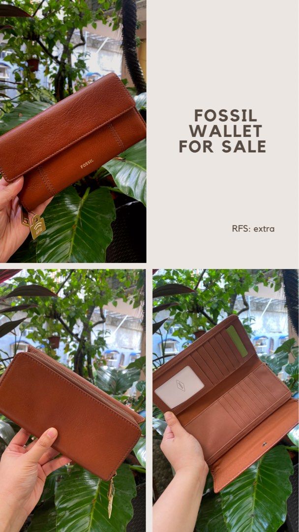 Original Fossil Jori RFID Flap Clutch Wallet, Women's Fashion, Bags ...