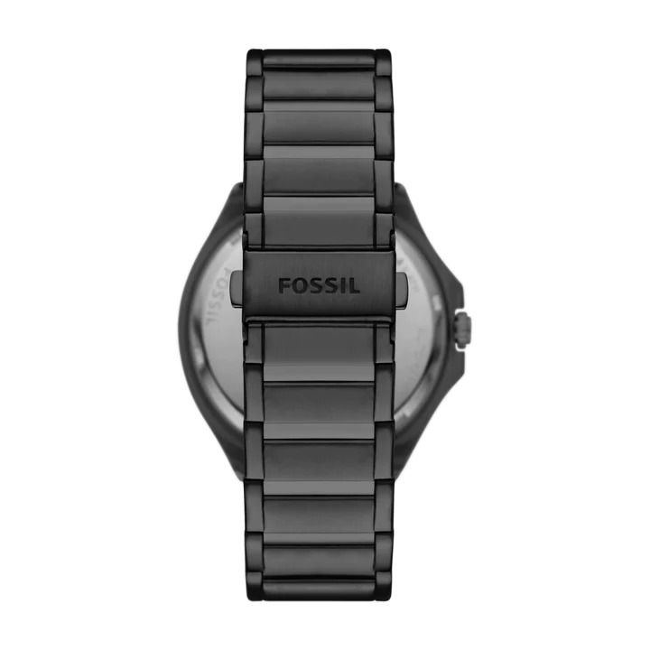 Fossil Men's Evanston Automatic, Black-Tone Stainless Steel Watch In ...