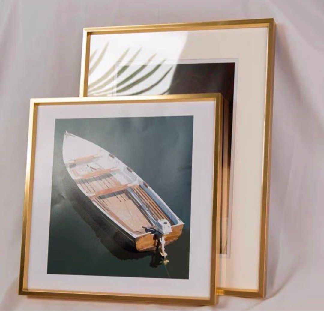 Gold rim picture frame 40cm by 60cm, Furniture & Home Living, Home ...