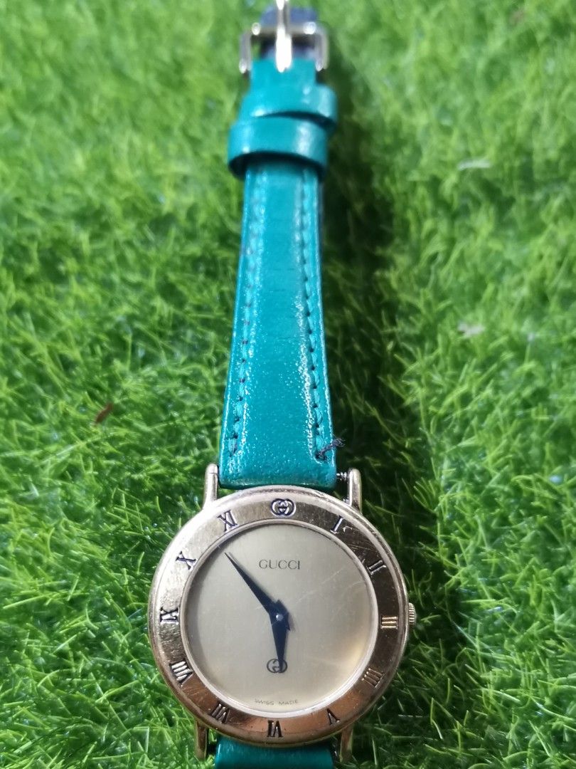 GUCCI WATCH 3000L SWISS MADE GOLD ARABIC MARKER 1990'S QUARTZ, Women's ...