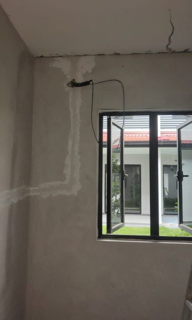 Hacking conceal plaster Ceiling AirCond Electrical Wiring work ...