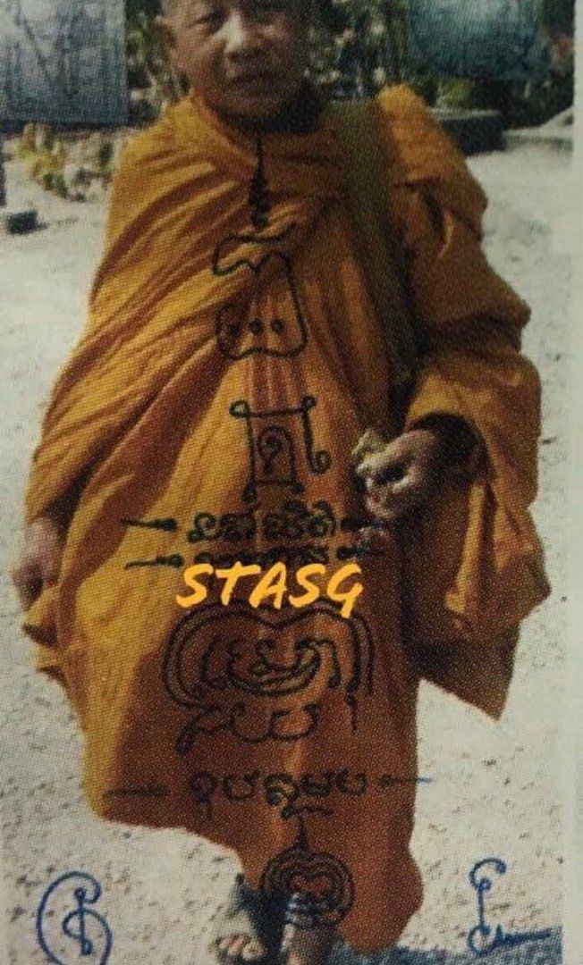 Hand Written Yant on Immortal Dharma Pyramid LP Simpaelee Wat Pawichai ...