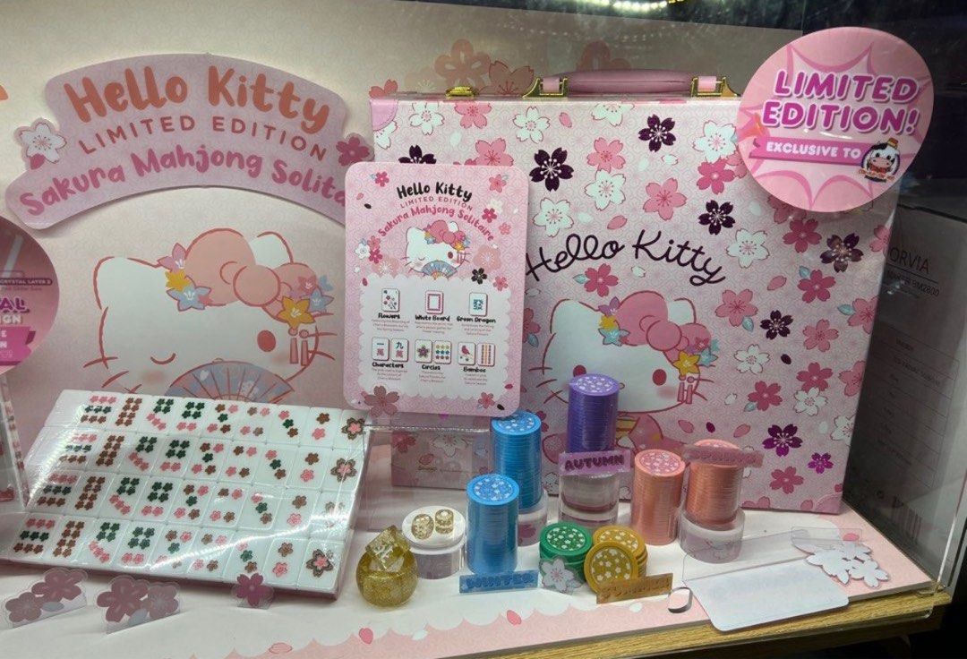 Hello Kitty Limited Edition Sakura Mahjong Solitaire, Hobbies & Toys ...