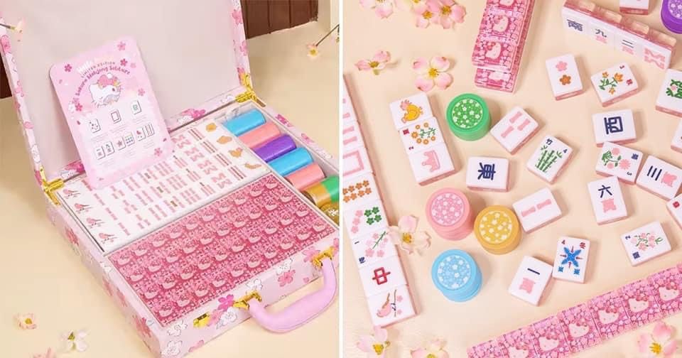Hello Kitty Limited Edition Sakura Mahjong Solitaire, Hobbies & Toys ...