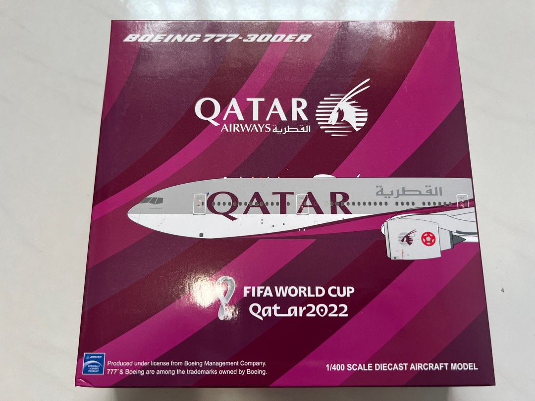Jc wings Qatar Airways 1:400 B777-300 World cup, Hobbies & Toys, Toys ...