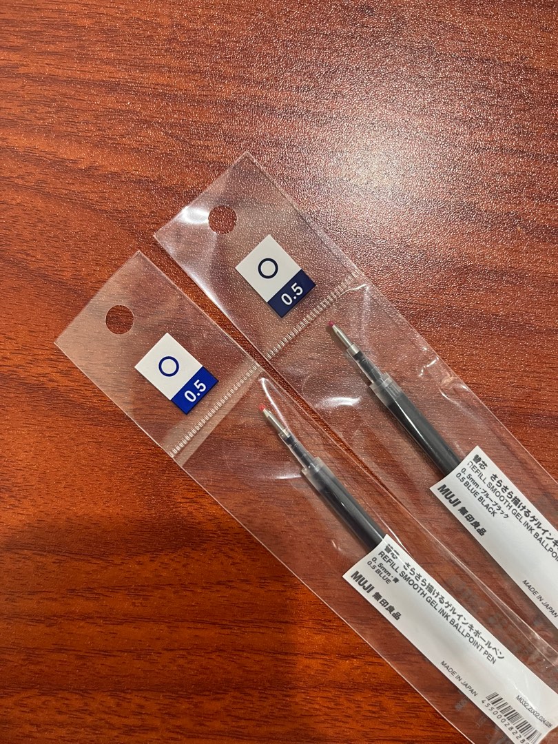 [LEGIT] Muji Refill Smooth Gel Ink Ballpoint Pen 0.5mm, Hobbies & Toys ...