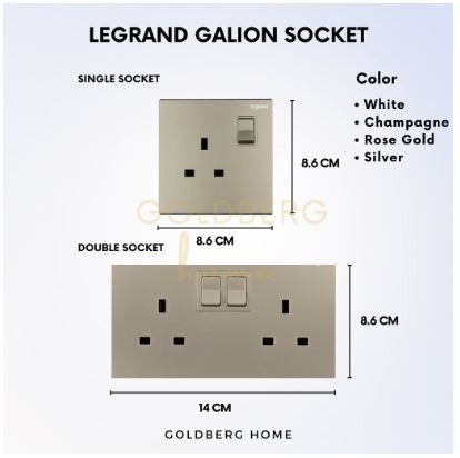 Legrand Galion Socket and Switch White Silver Champagne Rose Gold, TV ...