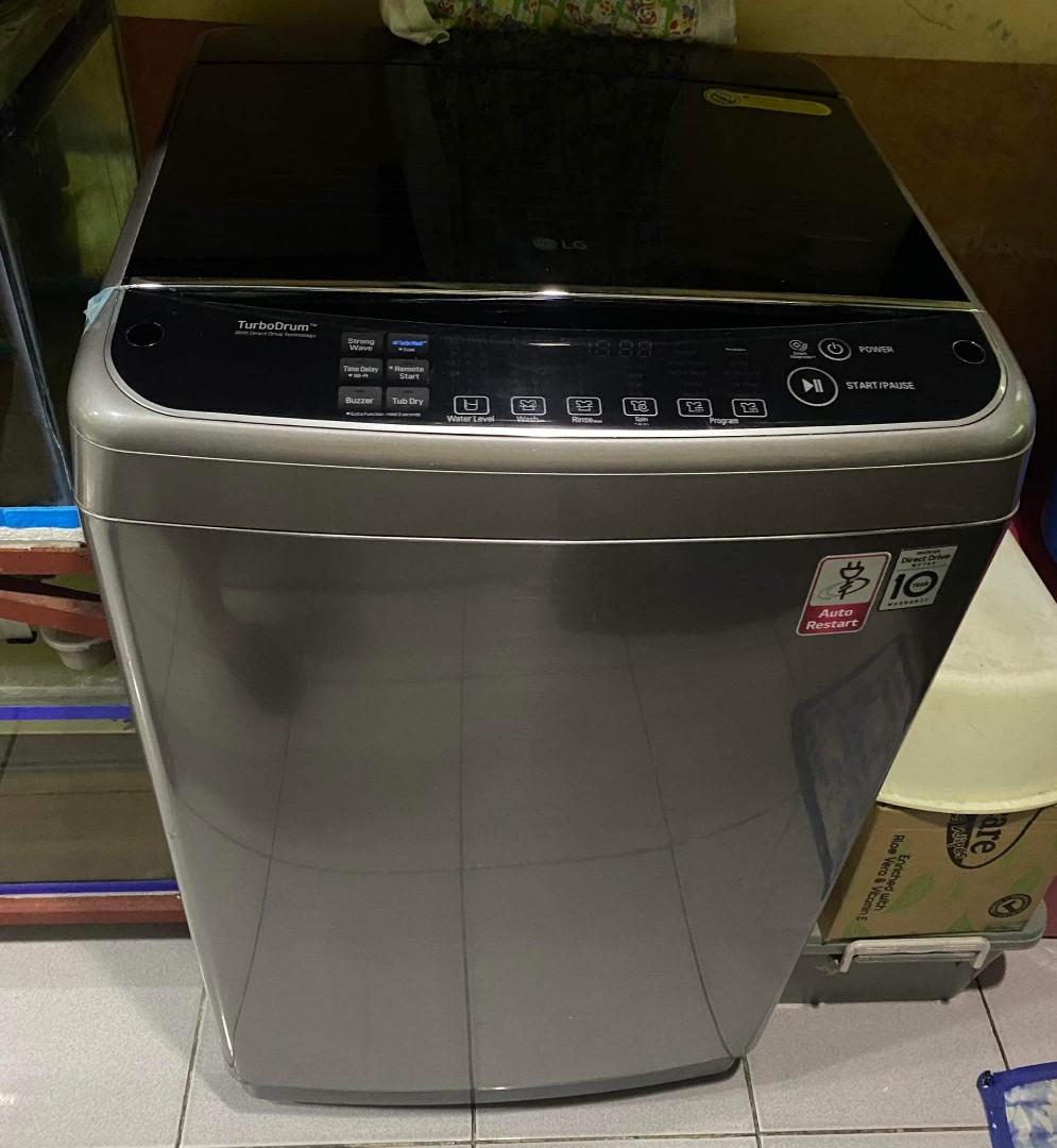 LG TH2112DSAV Washing Machine 12kg Top Load (Inverter), TV & Home ...