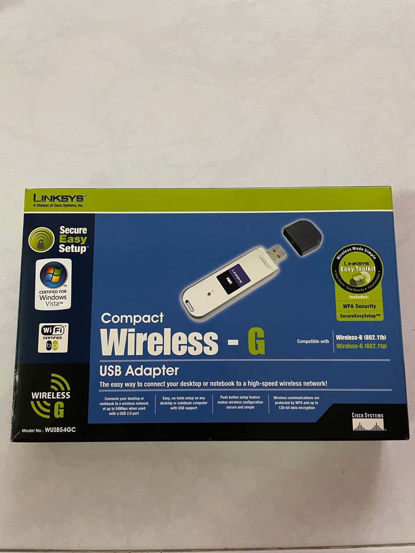 Linksys compact wireless G USB adapter, Computers & Tech, Office ...