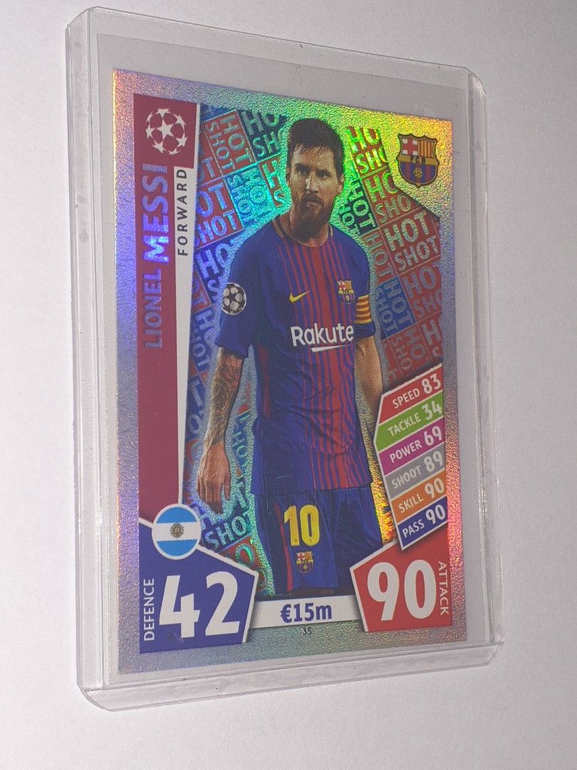 Lionel Messi Match Attax Card Hot Shot Vintage Limited, Hobbies & Toys ...
