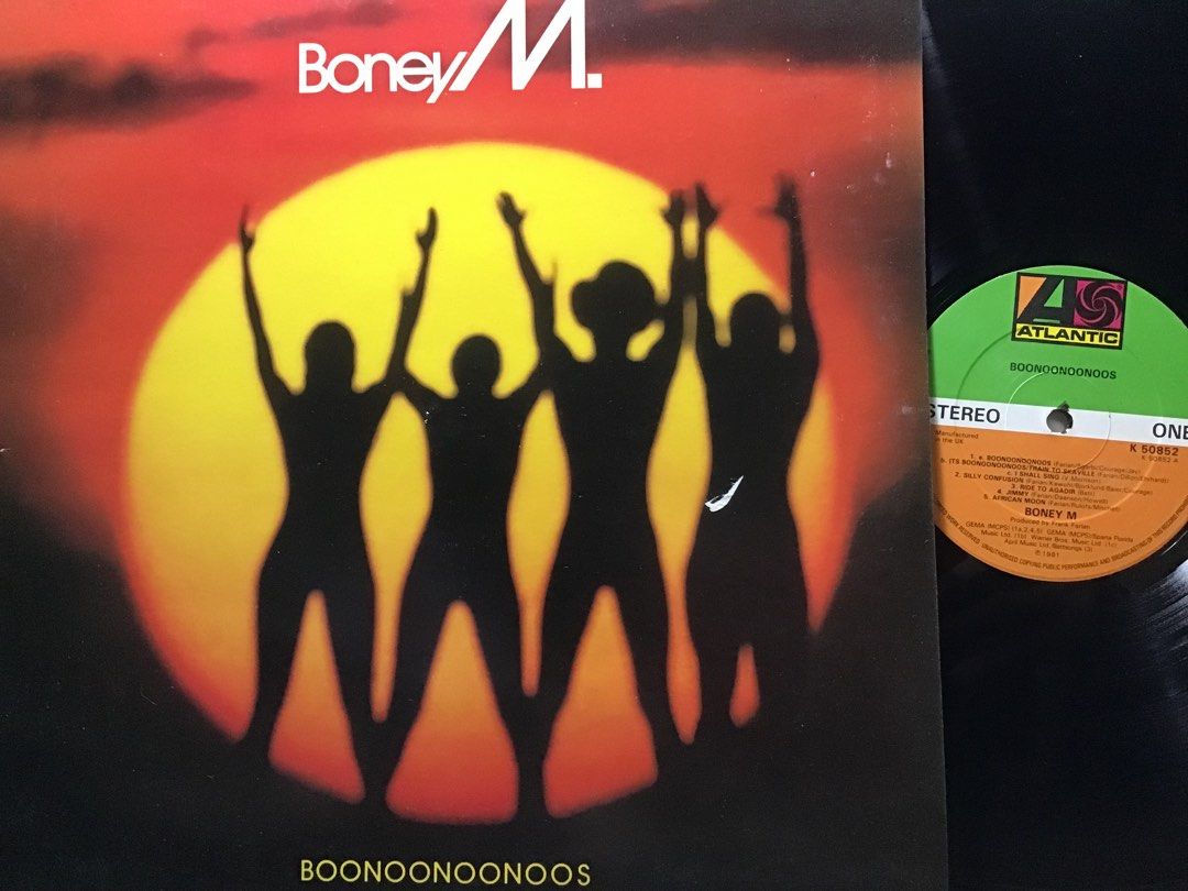 LP Boney M - Boonoonoonoos OOP ATLANTIC VINYL RECORD Anubis Disco Pop ...
