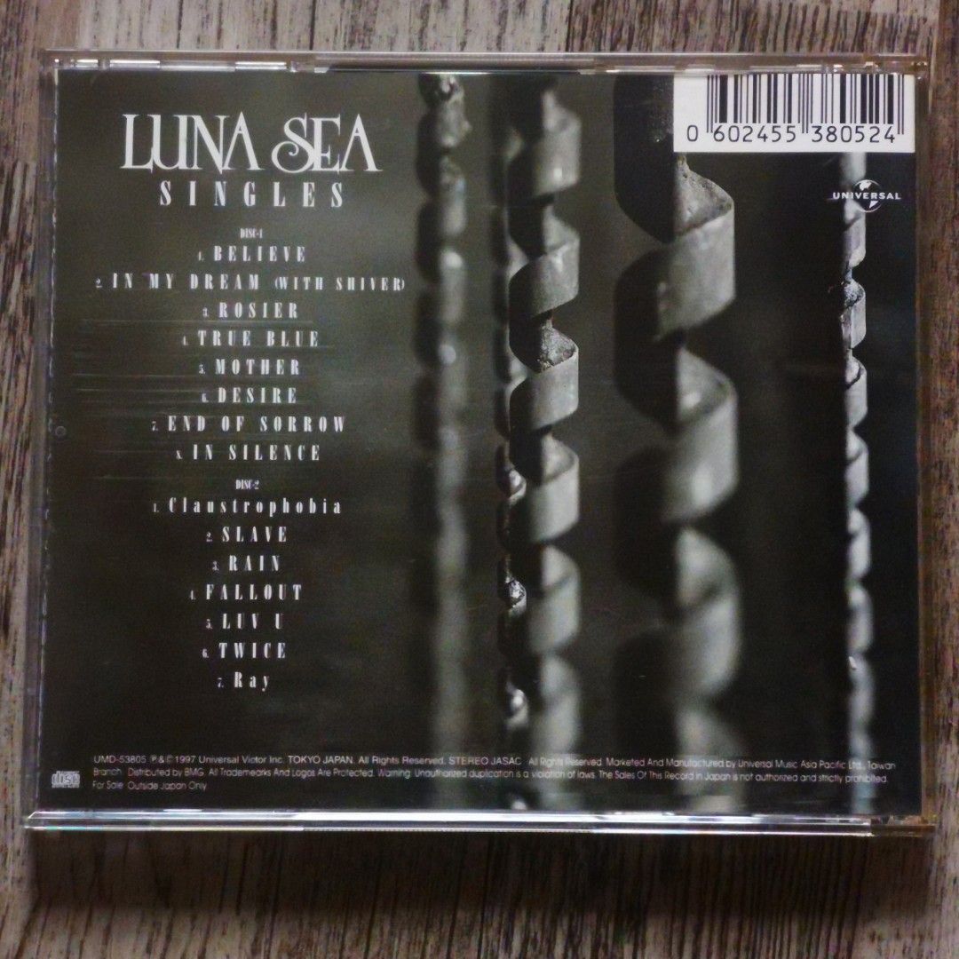 Luna Sea SINGLES (2 disc), Hobbies & Toys, Music & Media, CDs & DVDs on Carousell