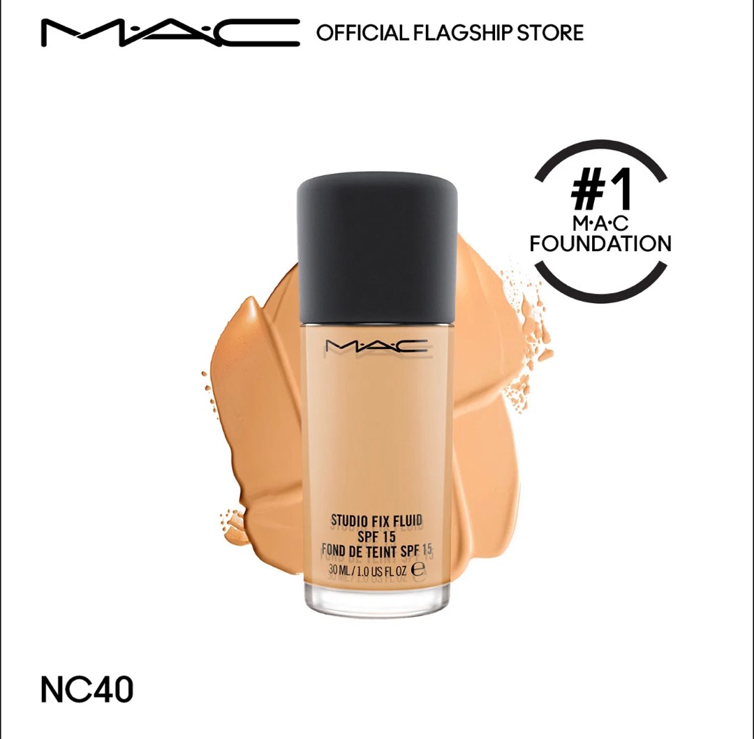 Mac NC40 studio fix fluid spf 15, Beauty & Personal Care, Face, Makeup ...