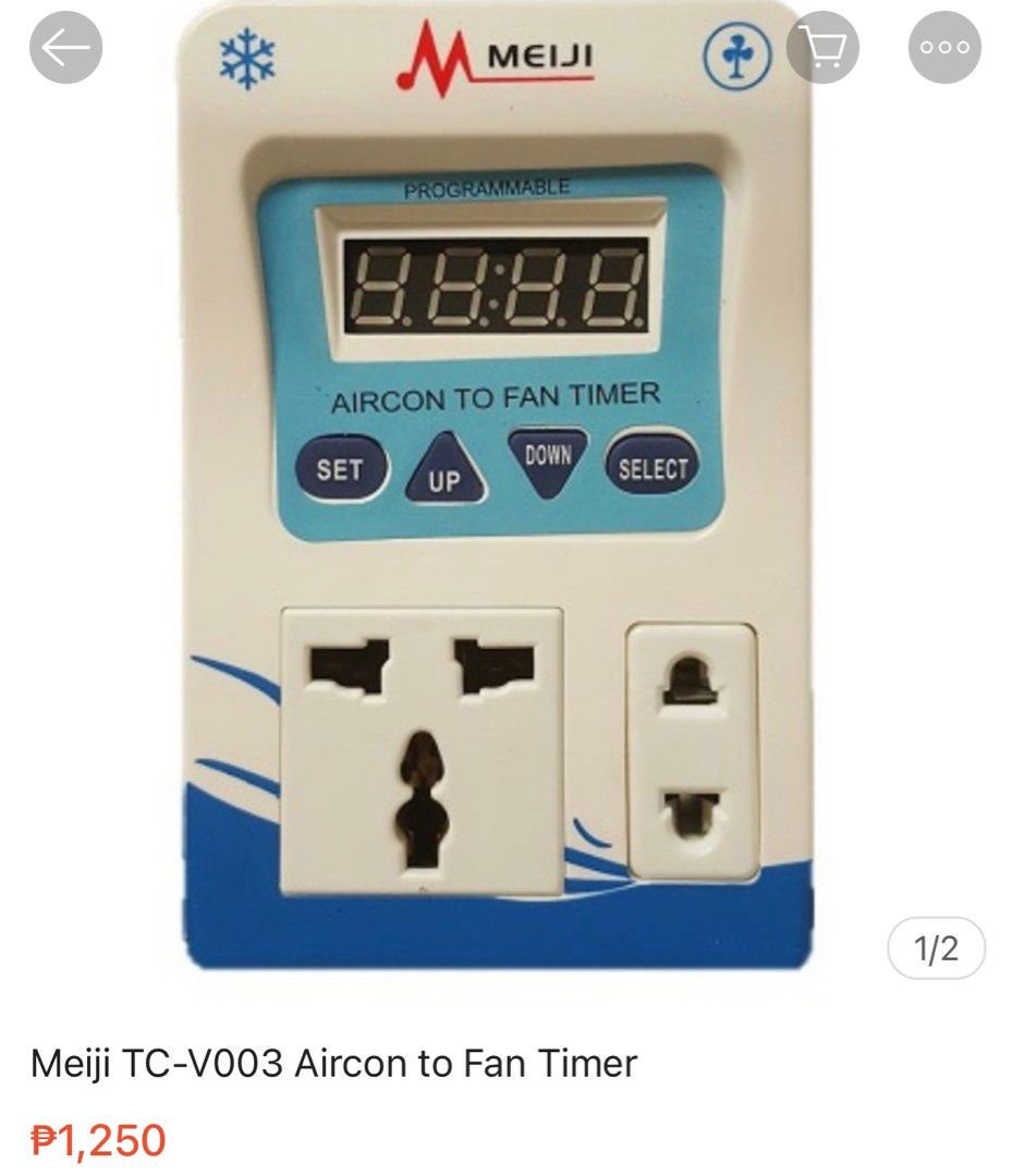 meiji aircon to fan timer, TV & Home Appliances, Electrical, Adaptors ...