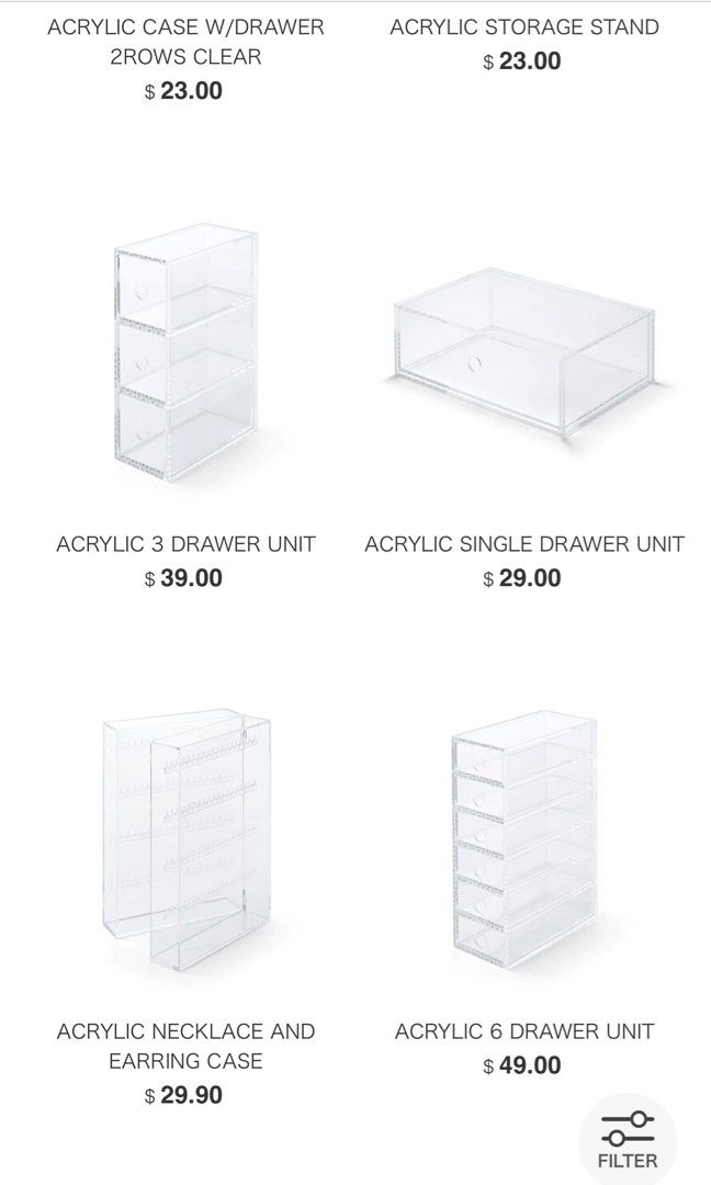 MUJI acrylic storage units, Furniture & Home Living, Home Improvement ...