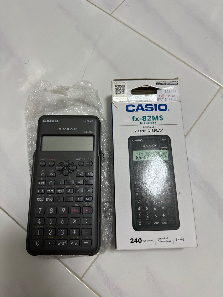 New Casio FX-82 MS Scientific calculators, Hobbies & Toys, Stationery ...