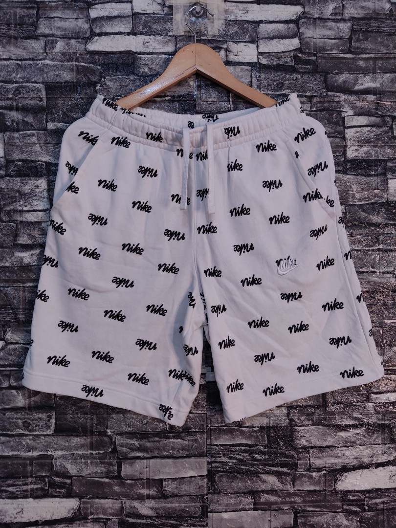 Nike NSW Club Script short AOP, Men's Fashion, Bottoms, Shorts on Carousell