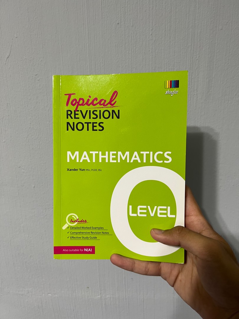 O Level Topical Revision Mathematics Notes, Hobbies & Toys, Books ...