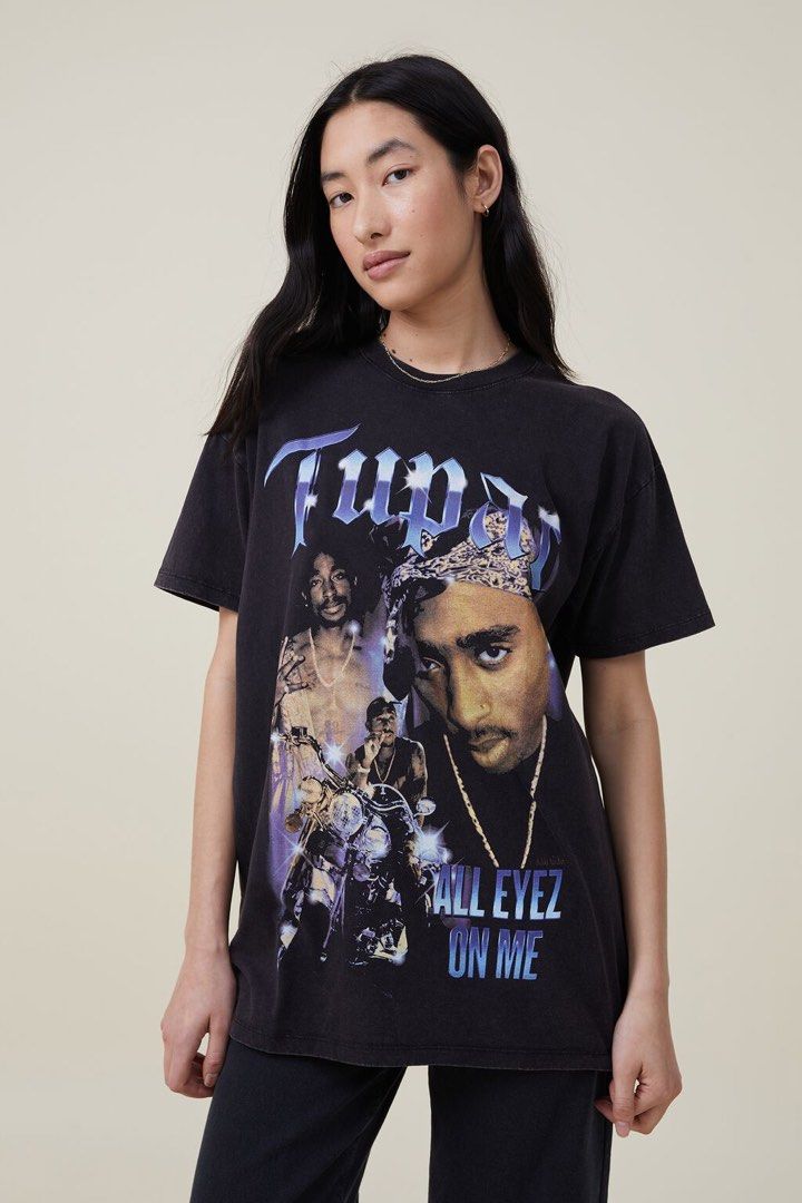 Oversized Vintage Rap Tee Shirts - Tupac Shakur and Lil Wayne, Men's ...