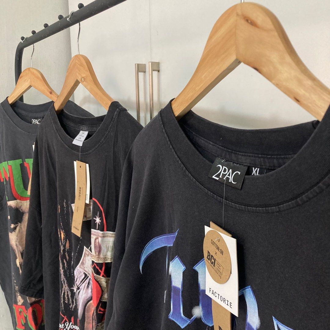 Oversized Vintage Rap Tee Shirts - Tupac Shakur and Lil Wayne, Men's ...