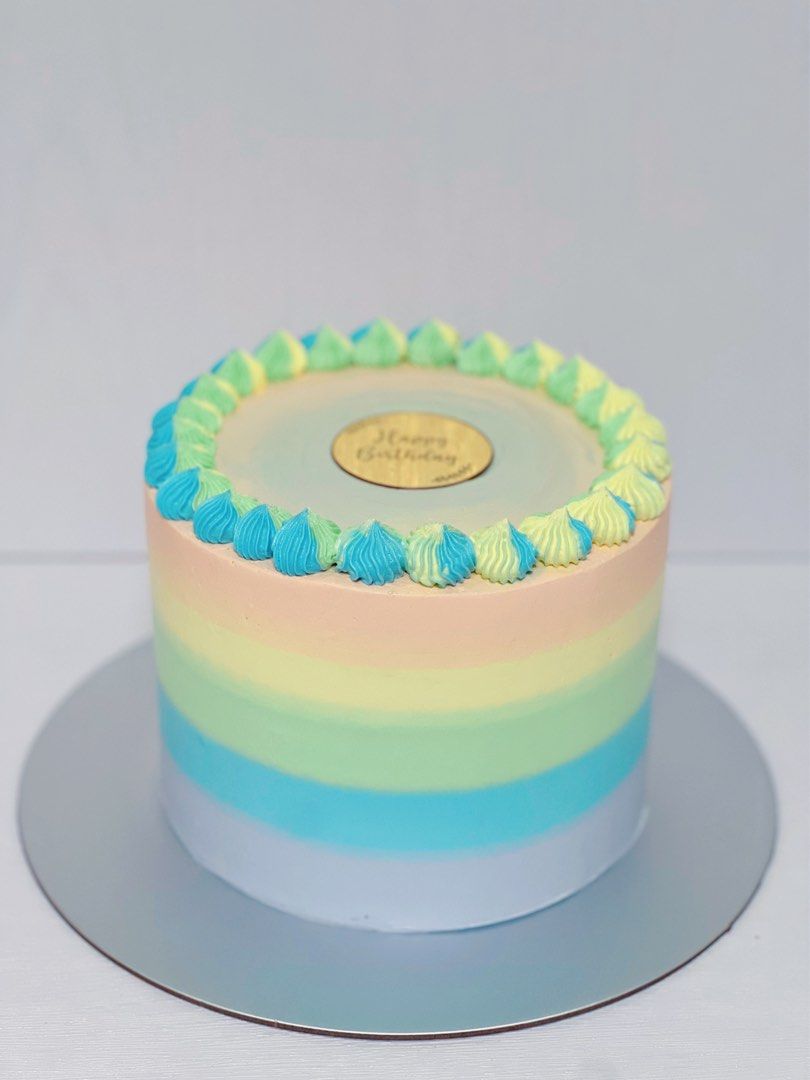 Pastel Rainbow Cake, Food & Drinks, Homemade Bakes on Carousell