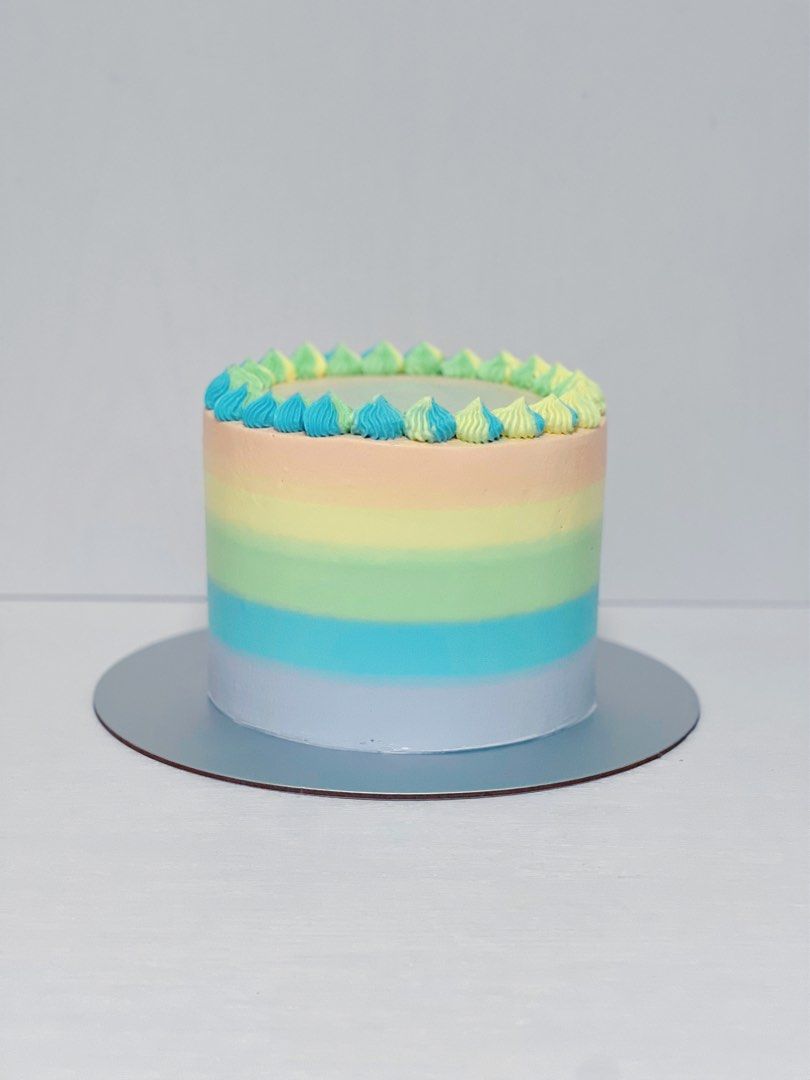 Pastel Rainbow Cake, Food & Drinks, Homemade Bakes on Carousell