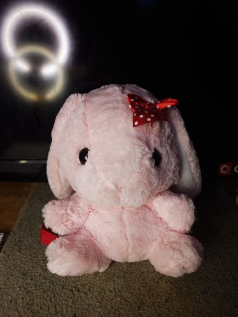 Pink amuse loopy bunny plush bagpack, Hobbies & Toys, Toys & Games on ...
