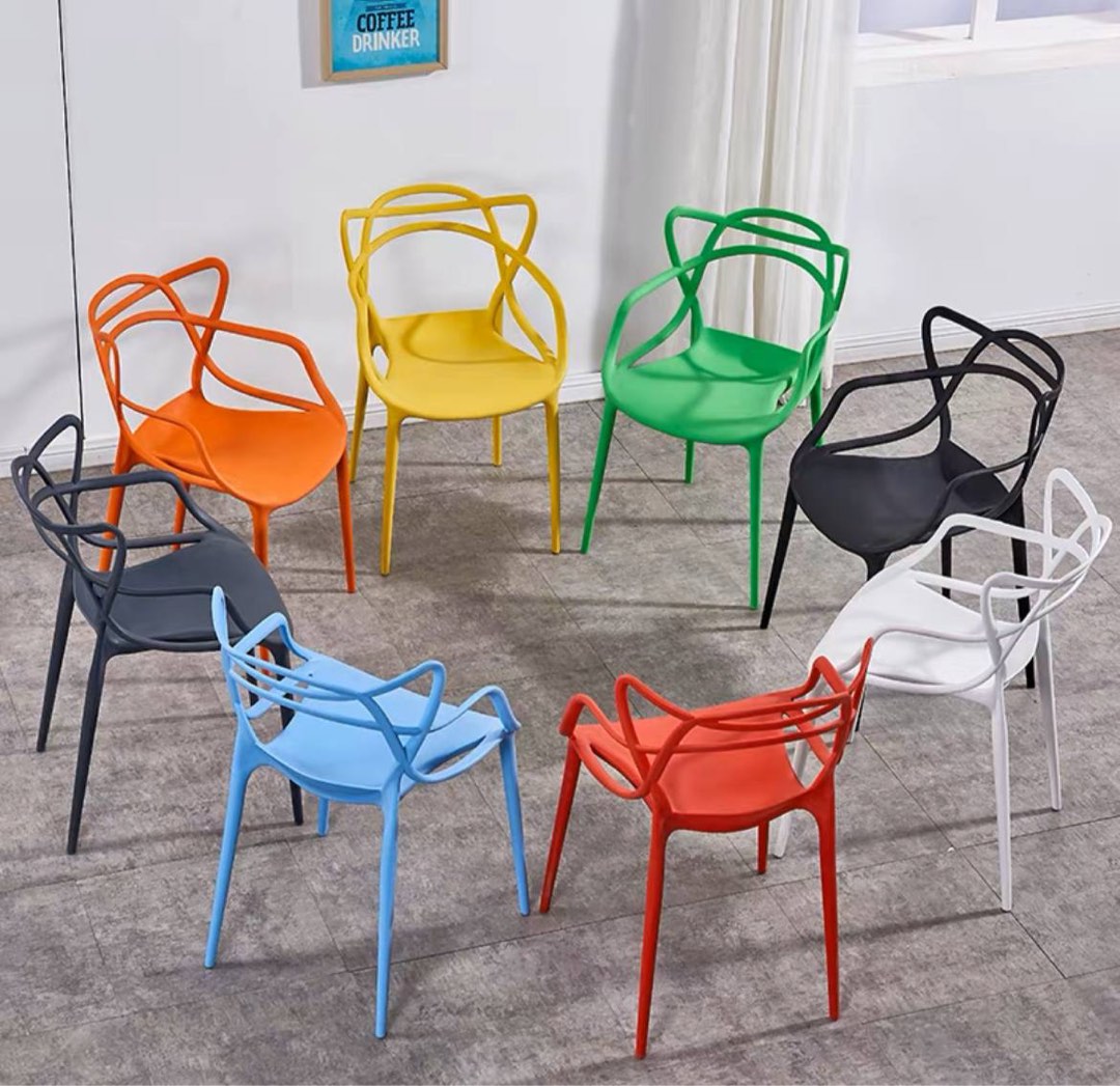 Plastic chair with backrest, Furniture & Home Living, Furniture, Chairs ...