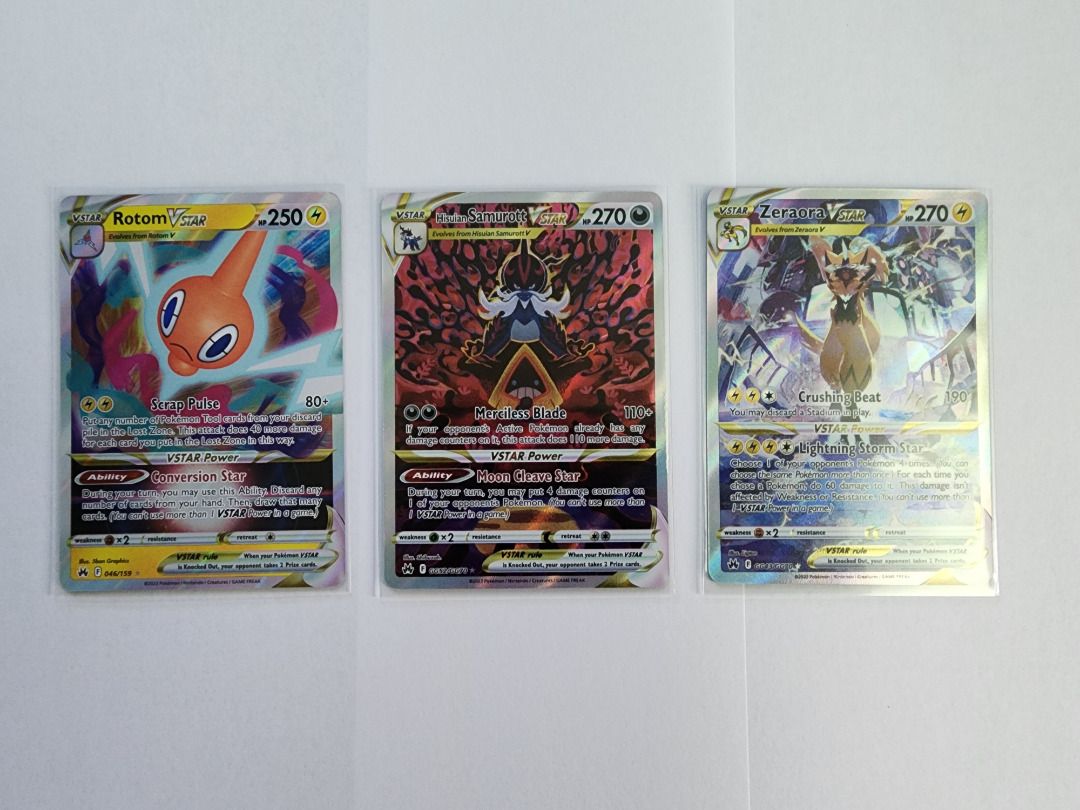 Pokemon Crown Zenith VSTAR - Rotom, Hisuan Samurott, Zeraora (updated ...