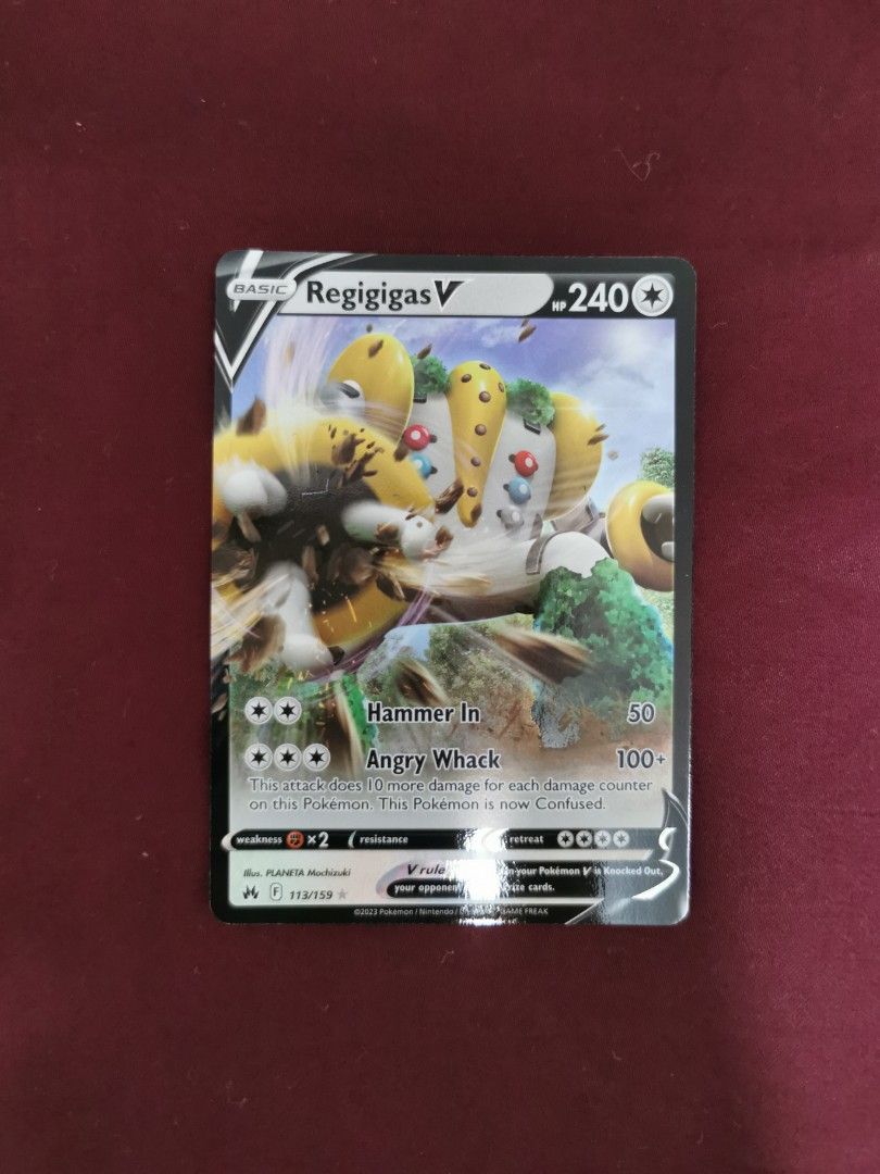 Pokemon TCG Regigigas V Crown Zenith, Hobbies & Toys, Toys & Games on ...