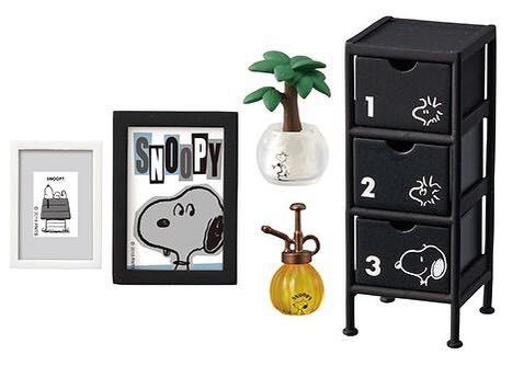 Rement re-ment PEANUTS SNOOPY’s MONO ROOM 史努比 花生漫畫 史諾比 時尚 房間 食玩 原BOX 全8種 沙發 書櫃 筆記 時鐘 風扇, 興趣及遊戲 ...