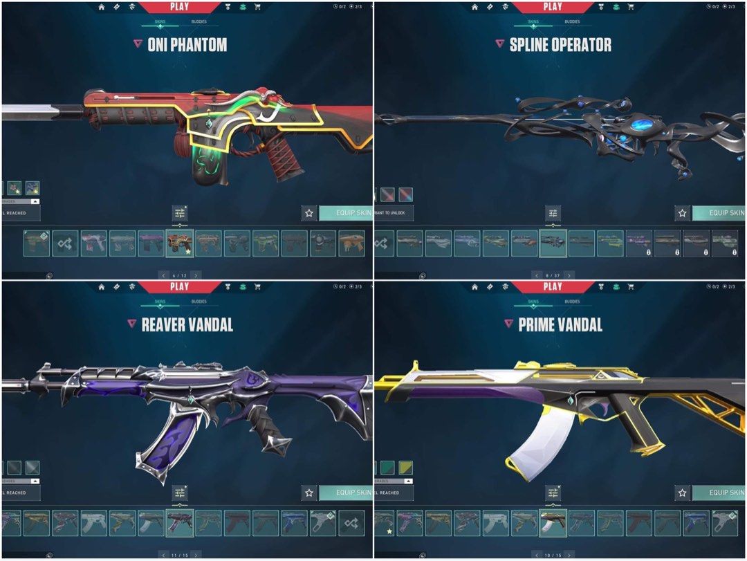 RGX VANDAL/PHANTOM/FIREFLY + CHAOS OPERATOR, 21 PREMIUM+7 BP VALORANT ...