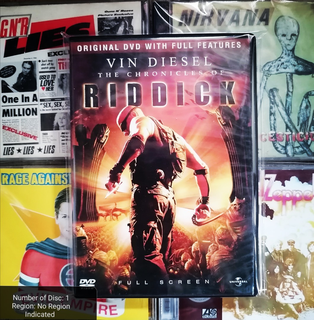 Riddick DVD Movie Original DVD Movies DVDs Movie For Sale Foreign Films ...